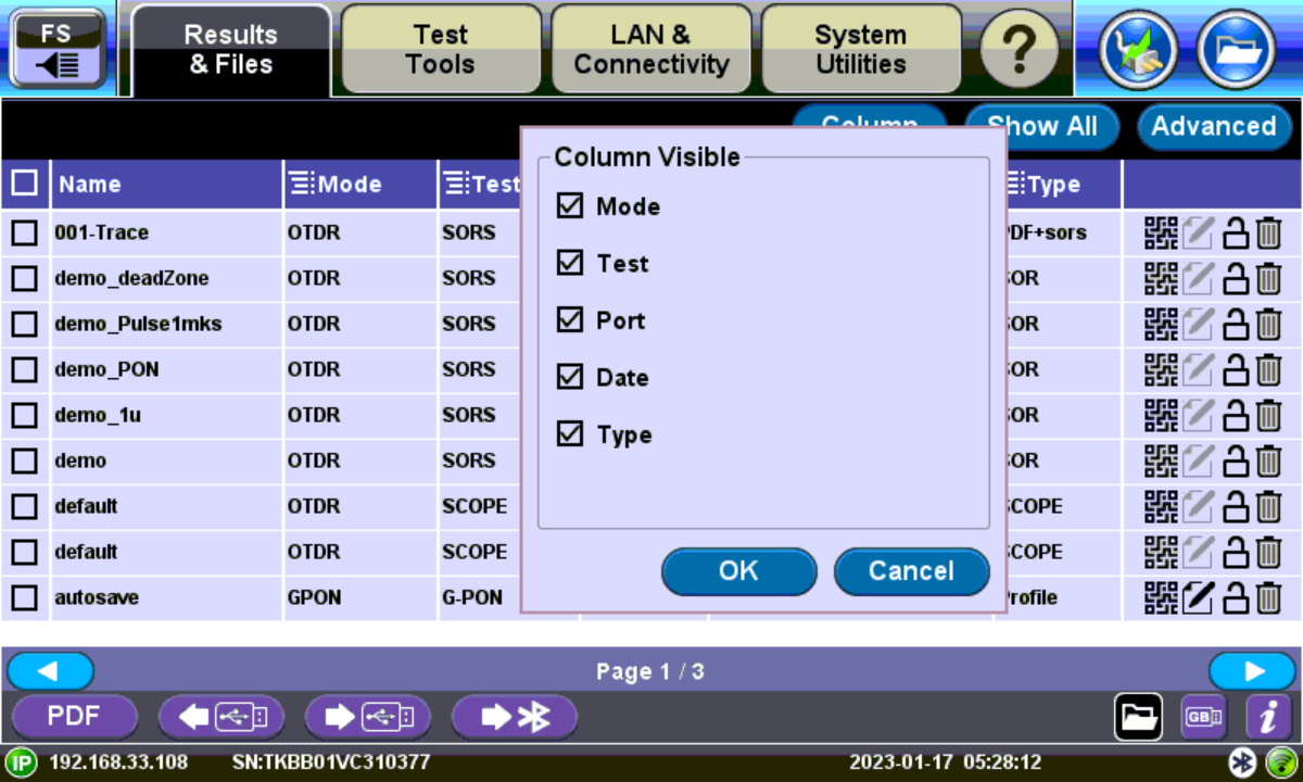 Working with Saved Results, Profiles, Images