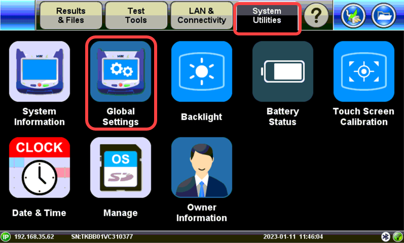 Global Settings