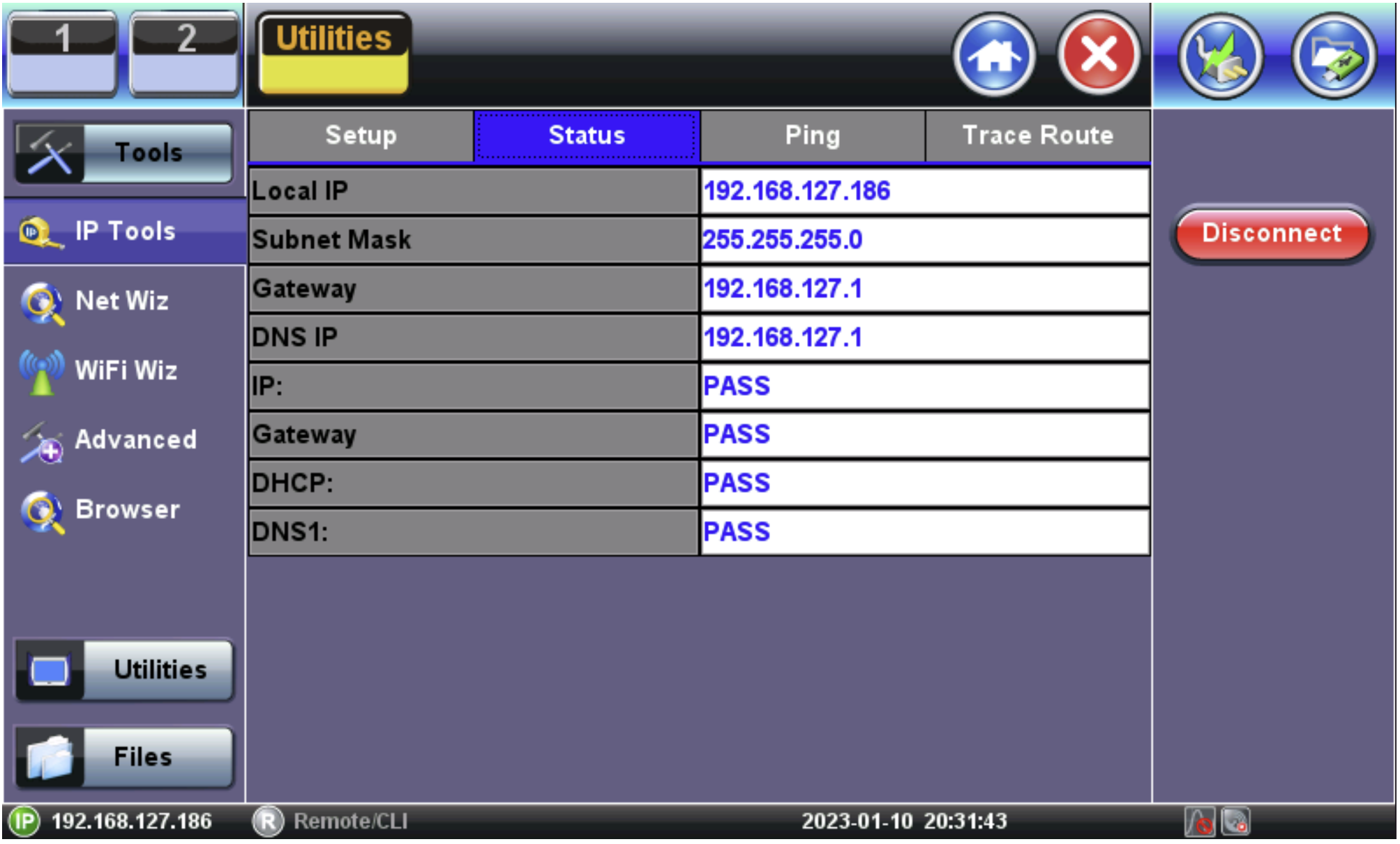 IP Connection Status